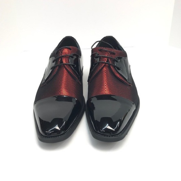 Amali | Shoes | Amali Mens Red Black Fishnet Tuxedo Dress Shoe | Poshmark